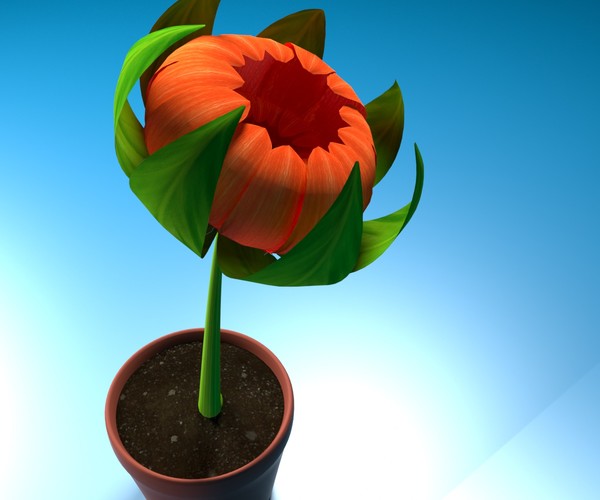 ArtStation - Orange Flower Animated | Game Assets