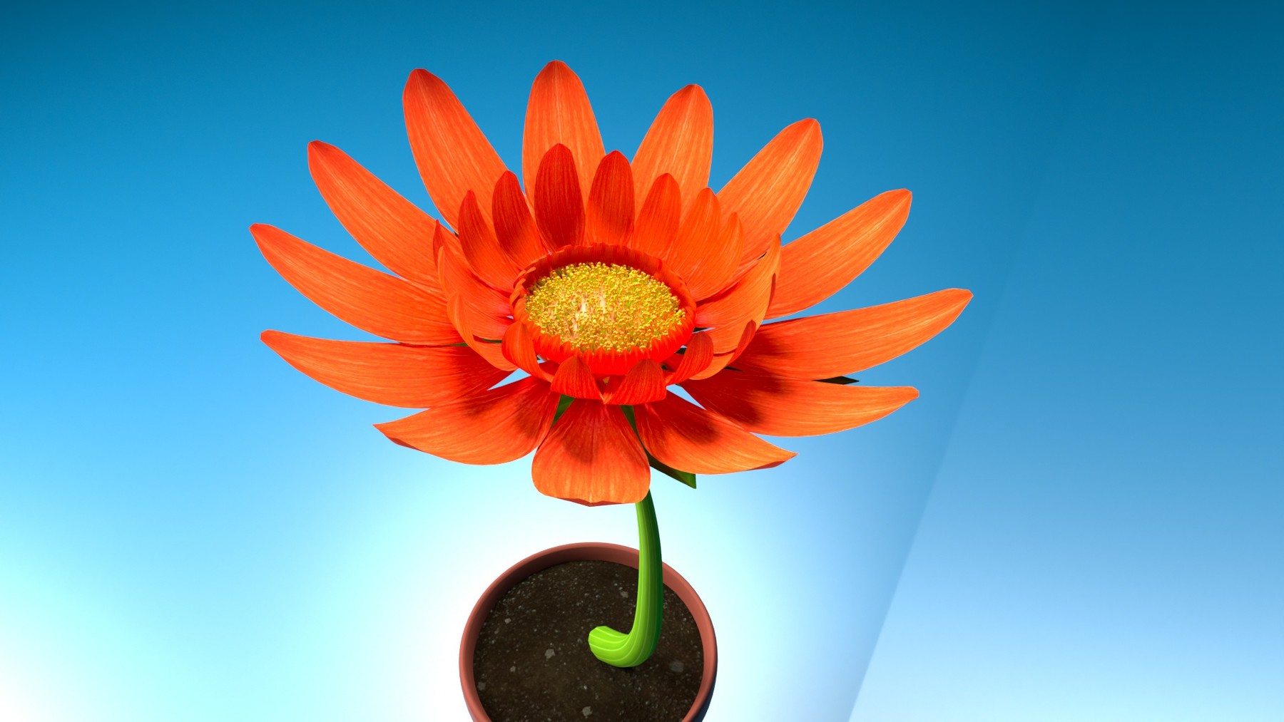 ArtStation - Orange Flower Animated | Game Assets