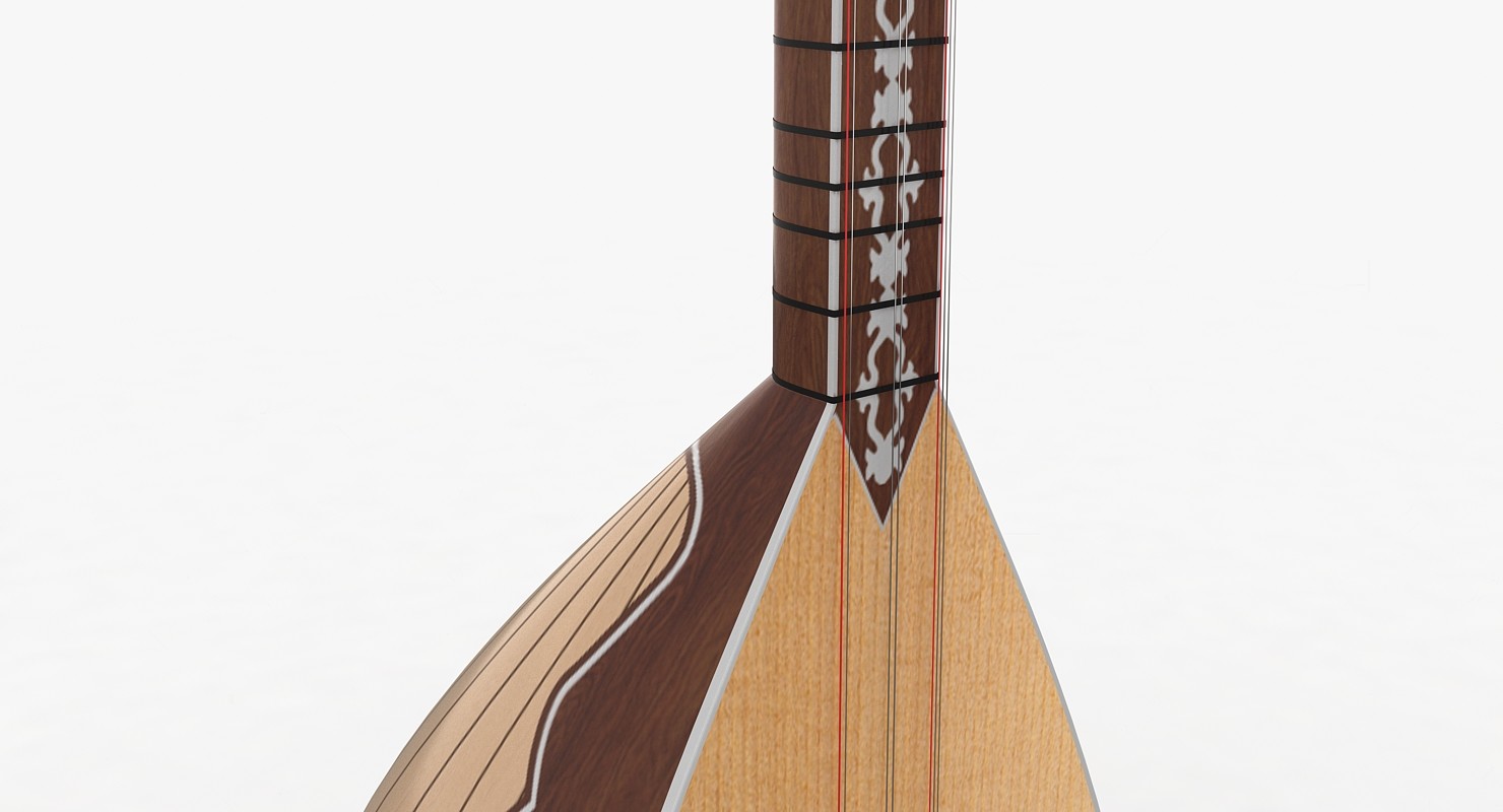 ArtStation - Baglama, music instrument 3D Model | Resources