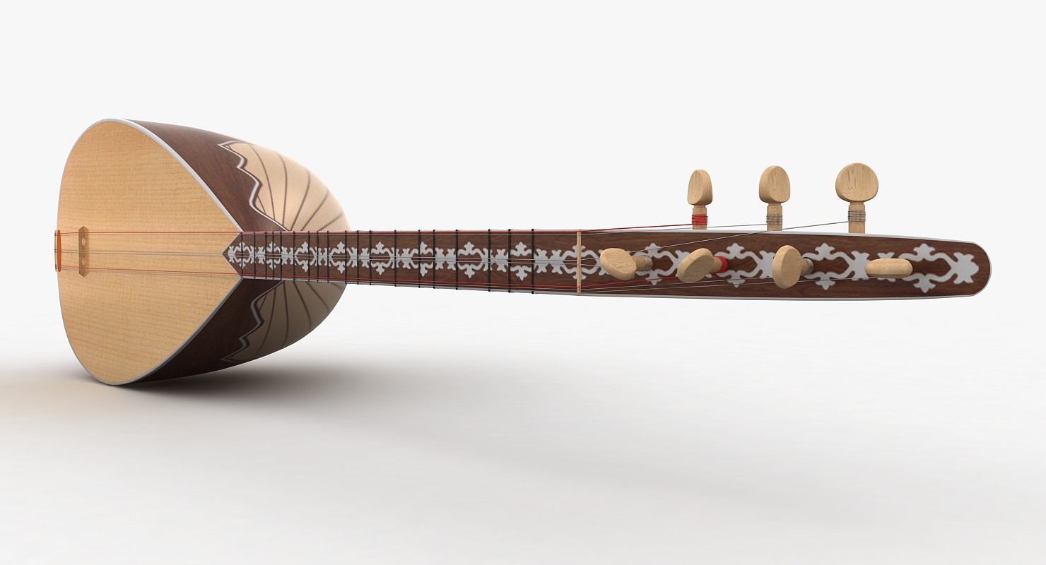 ArtStation - Baglama, music instrument 3D Model | Resources