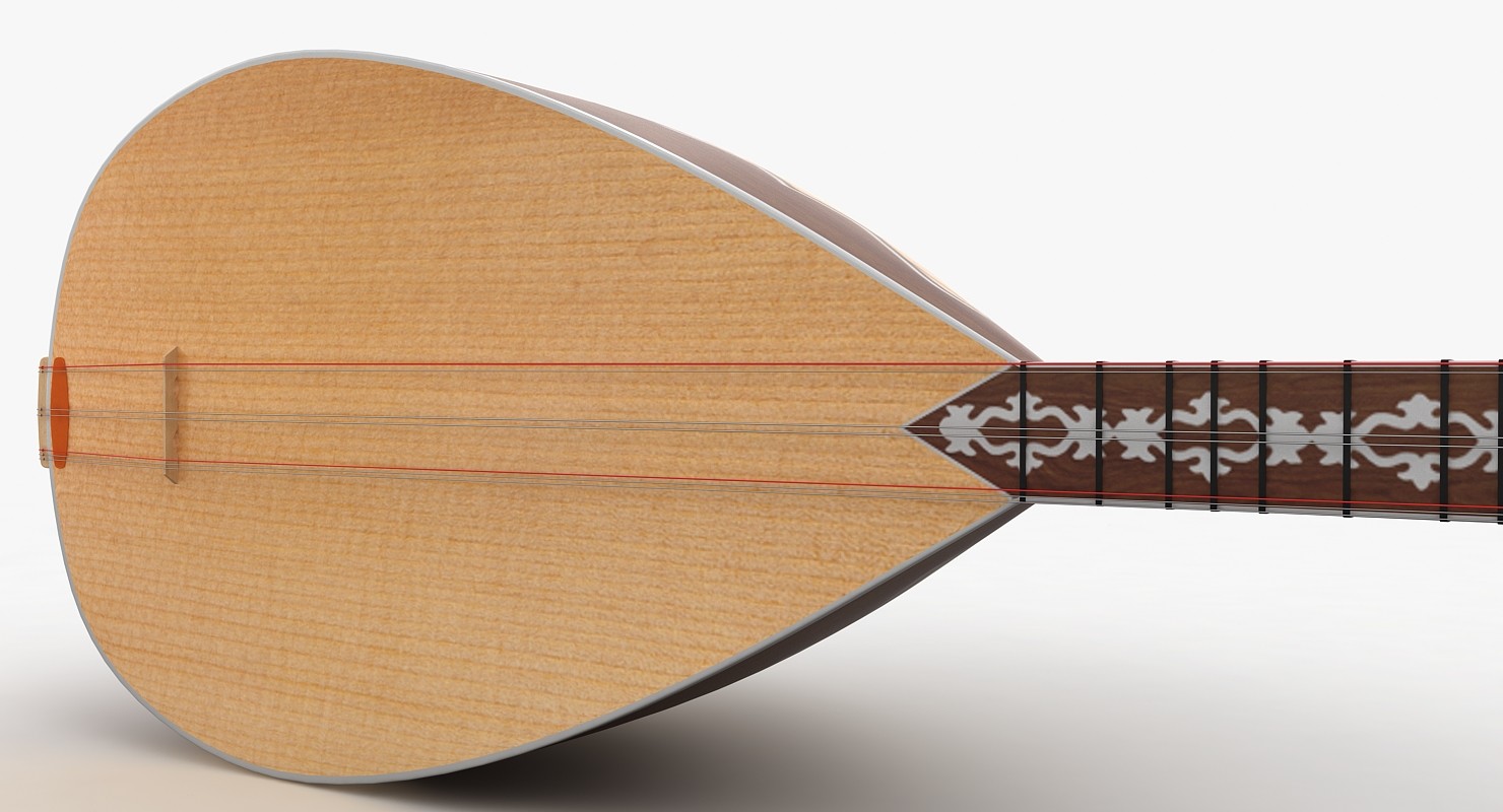 ArtStation - Baglama, music instrument 3D Model | Resources