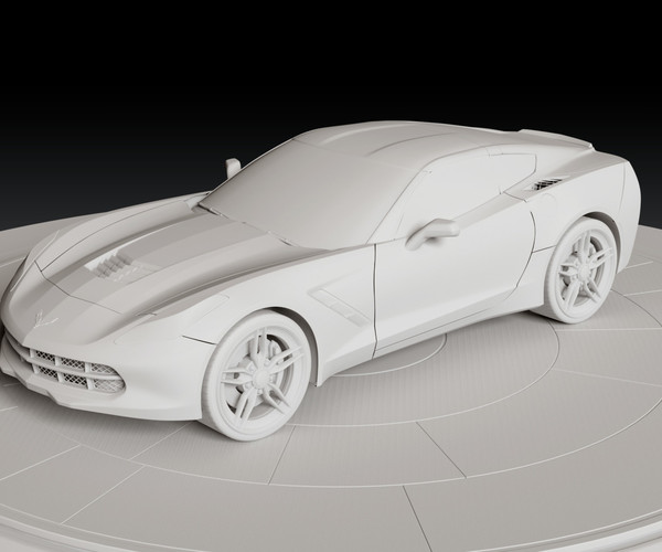 ArtStation - Chevrolet Corvette 3d model (.fbx - .obj - .blend) | Resources