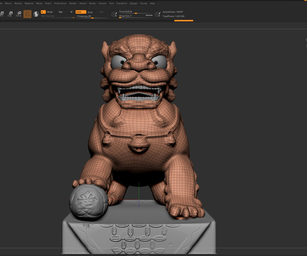 ArtStation - Zbrush file for Lion Statue | Resources
