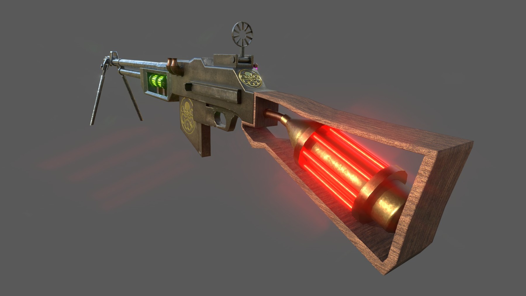 ArtStation - Steampunk Browning Automatic Rifle M1918 | Game Assets