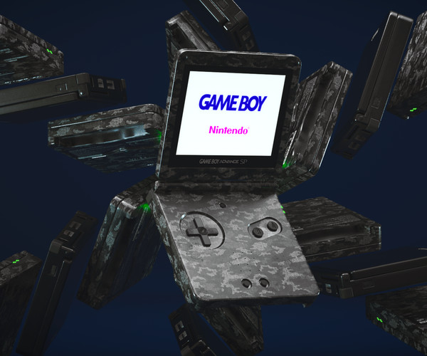 ArtStation - GAMEBOY ADVANCE SP 3D MODEL | Resources