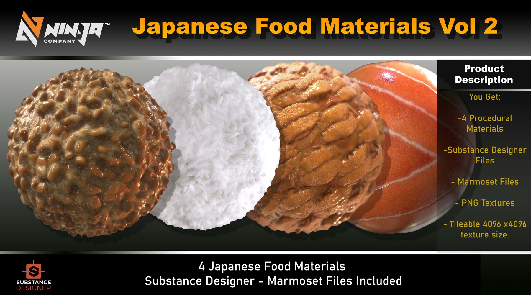 ArtStation - Japanese Food Materials Vol 02 | Resources