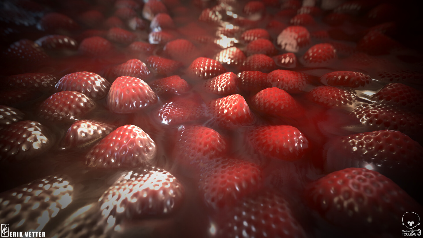 ArtStation - Procedural Strawberry Pie Material (FREE) | Resources