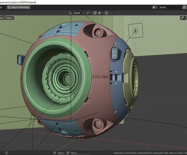 ArtStation - Sc-FI Sphere Hard Surface Model | Resources