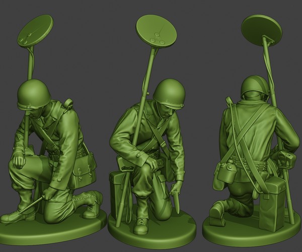 ArtStation - American engineer soldier ww2 Searching A9 | Resources