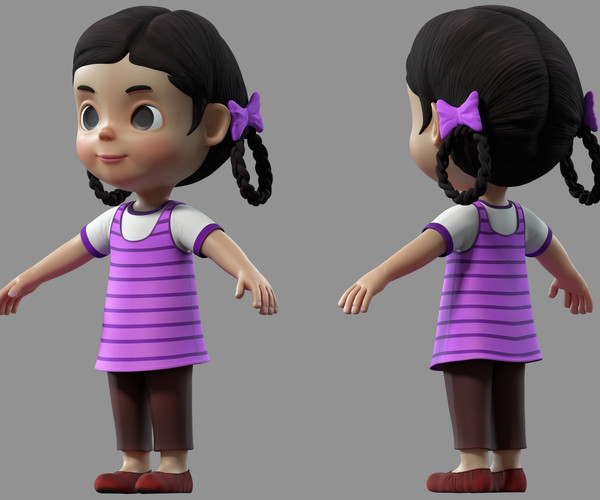 ArtStation - cartoon girl kids child | Resources