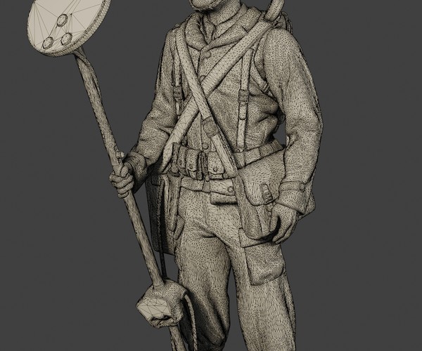 ArtStation - American engineer soldier ww2 Stand A9 | Resources