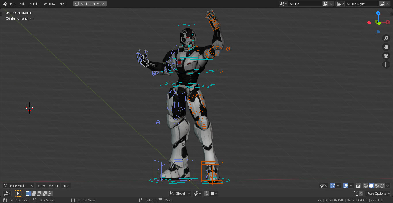 ArtStation - Robot character rigged RTS03 | Game Assets