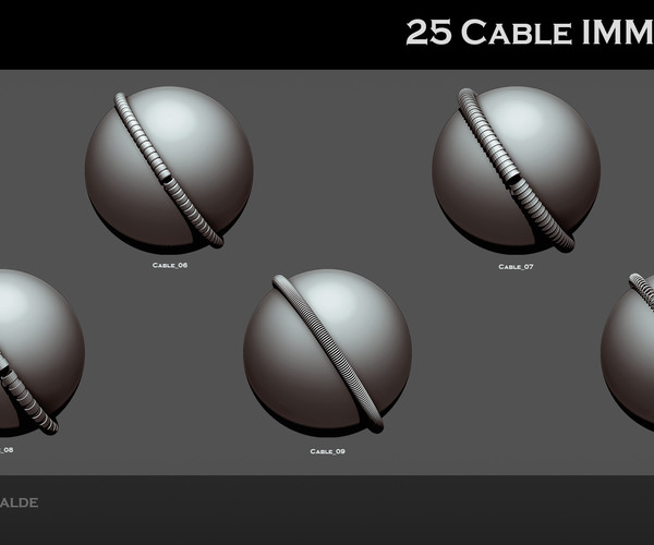 ArtStation - 25 CABLE IMM ZBRUSH Brushes Pack (Blender) | Brushes