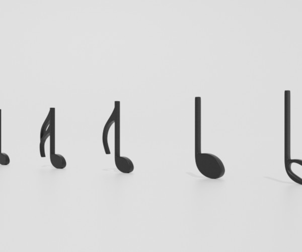 ArtStation - Cartoon Musical Notes Pack 01 | Resources