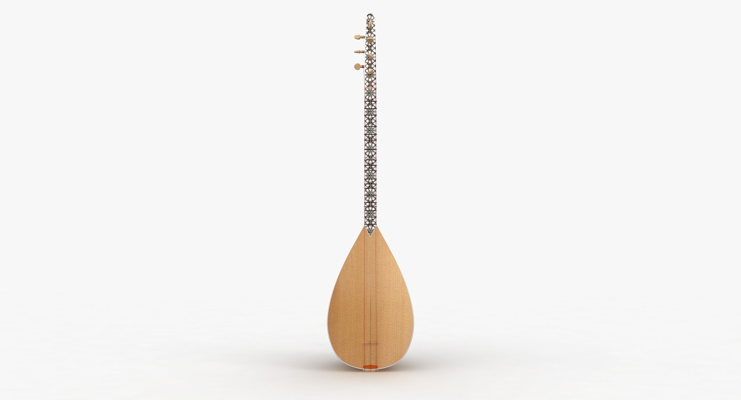 ArtStation - Nacre Baglama, music instrument 3D Model | Game Assets