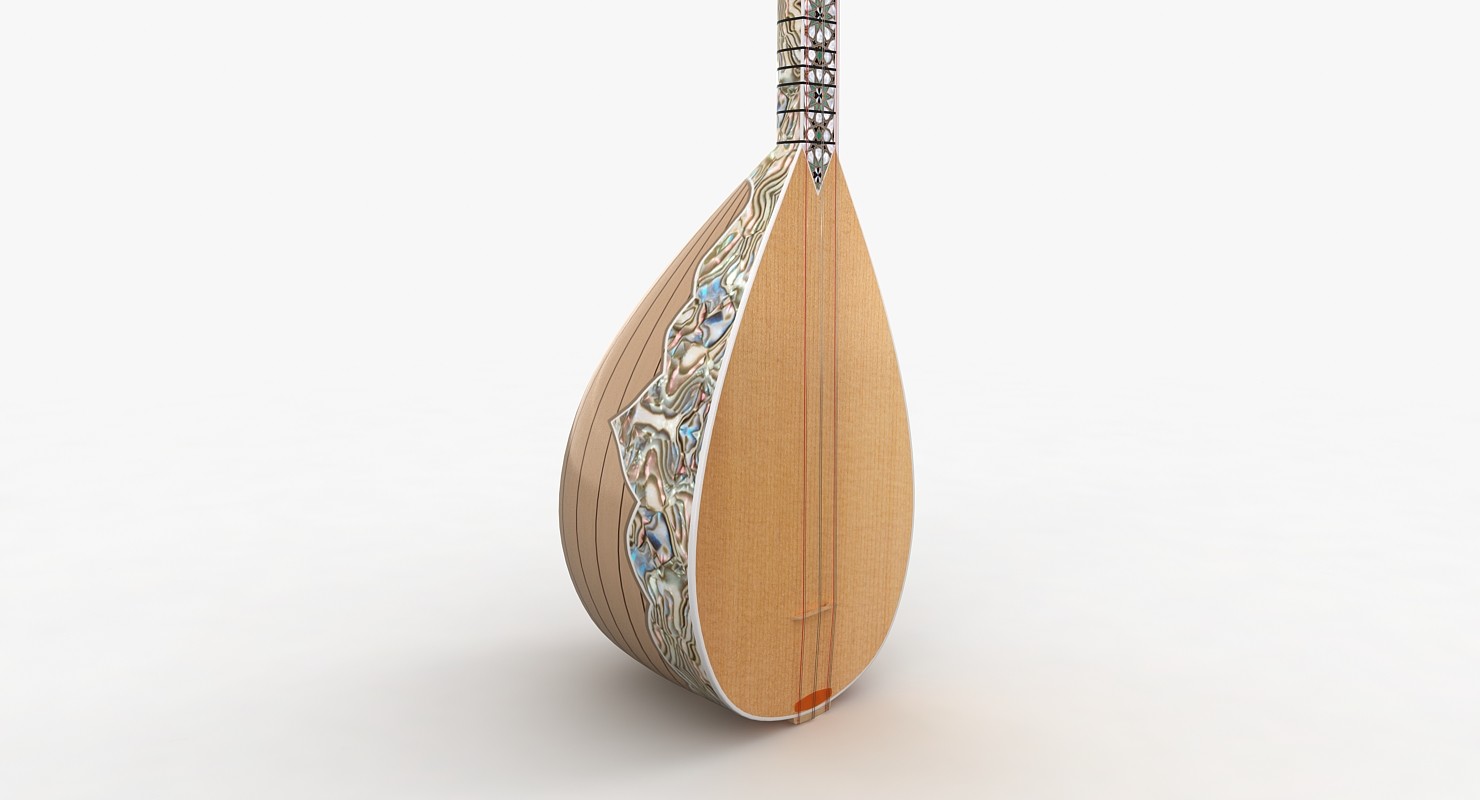 ArtStation - Nacre Baglama, music instrument 3D Model | Game Assets