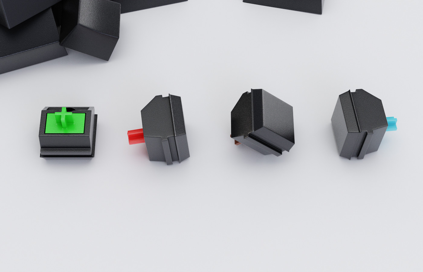 ArtStation - Mechanical Keys for a Keyboard - Keycaps and Switches ...