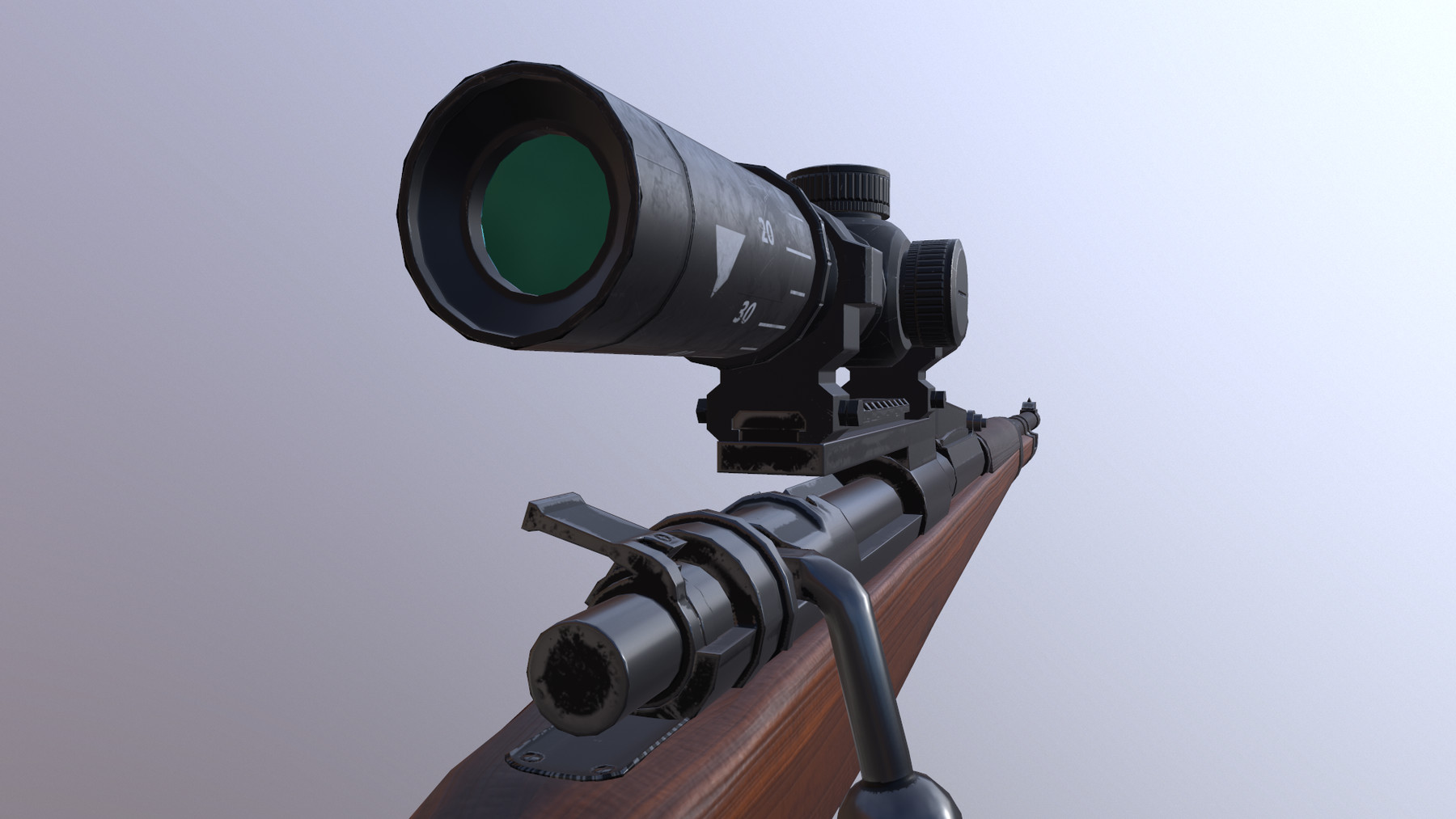 ArtStation - Kar98K With Bullet Loop and 8x Scope | Game Assets