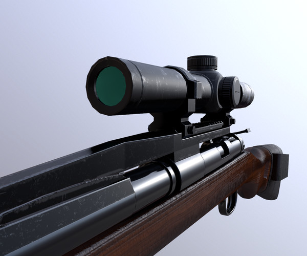 ArtStation - Kar98K With Bullet Loop and 8x Scope | Game Assets