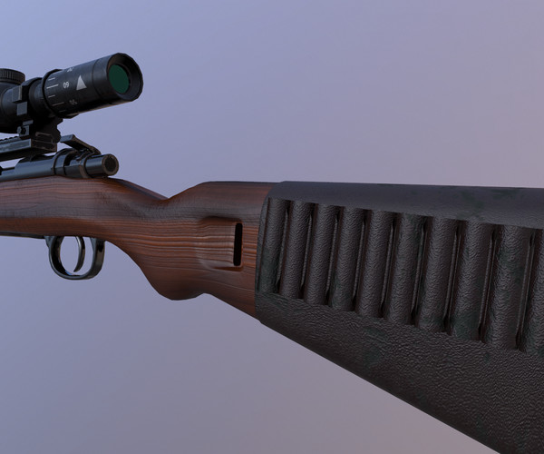 ArtStation - Kar98K With Bullet Loop and 8x Scope | Game Assets