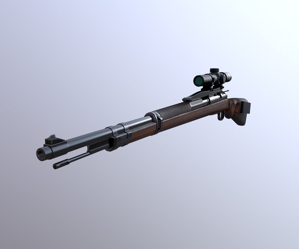 ArtStation - Kar98K With Bullet Loop and 8x Scope | Game Assets