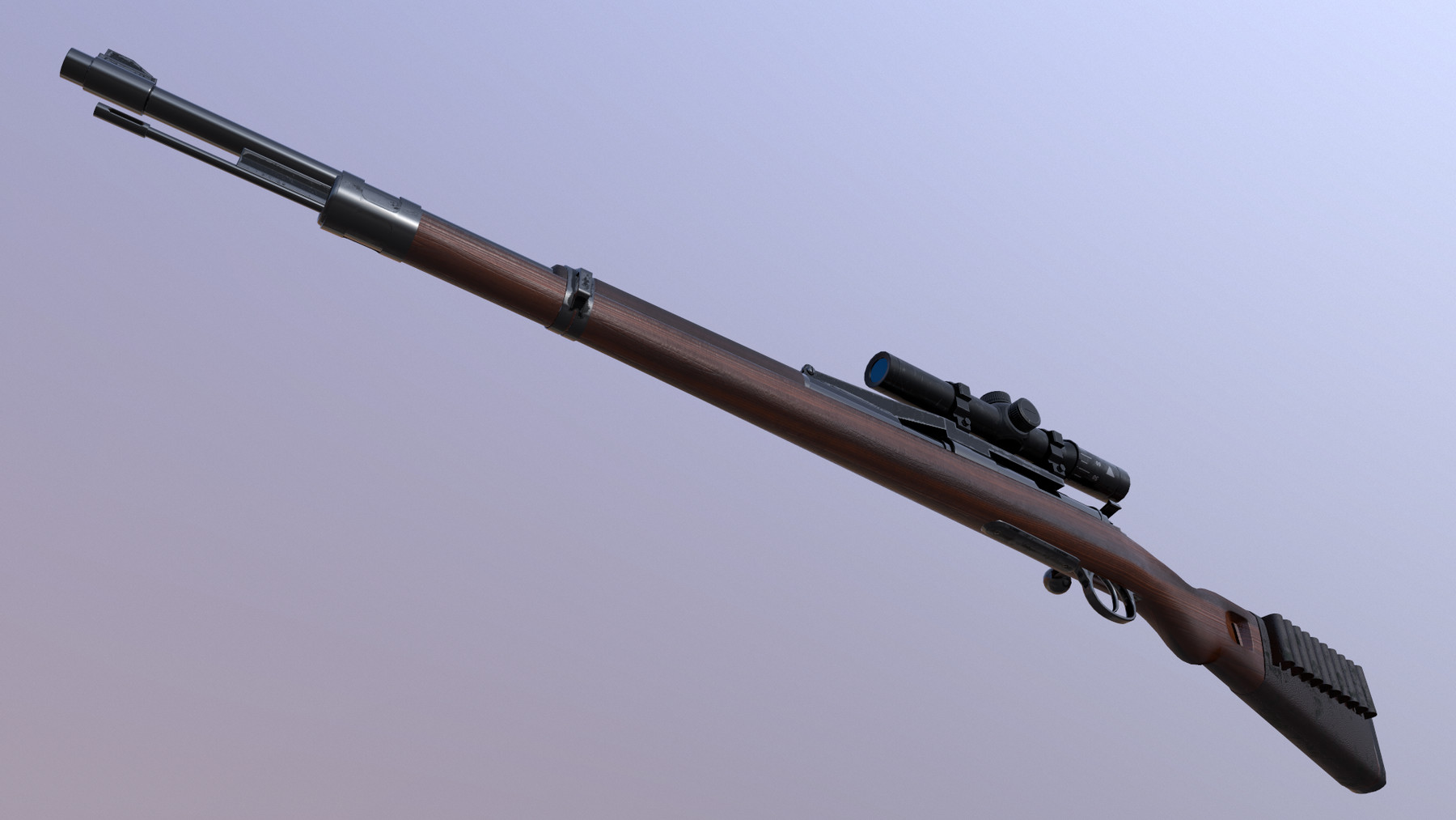 ArtStation - Kar98K With Bullet Loop and 8x Scope | Game Assets