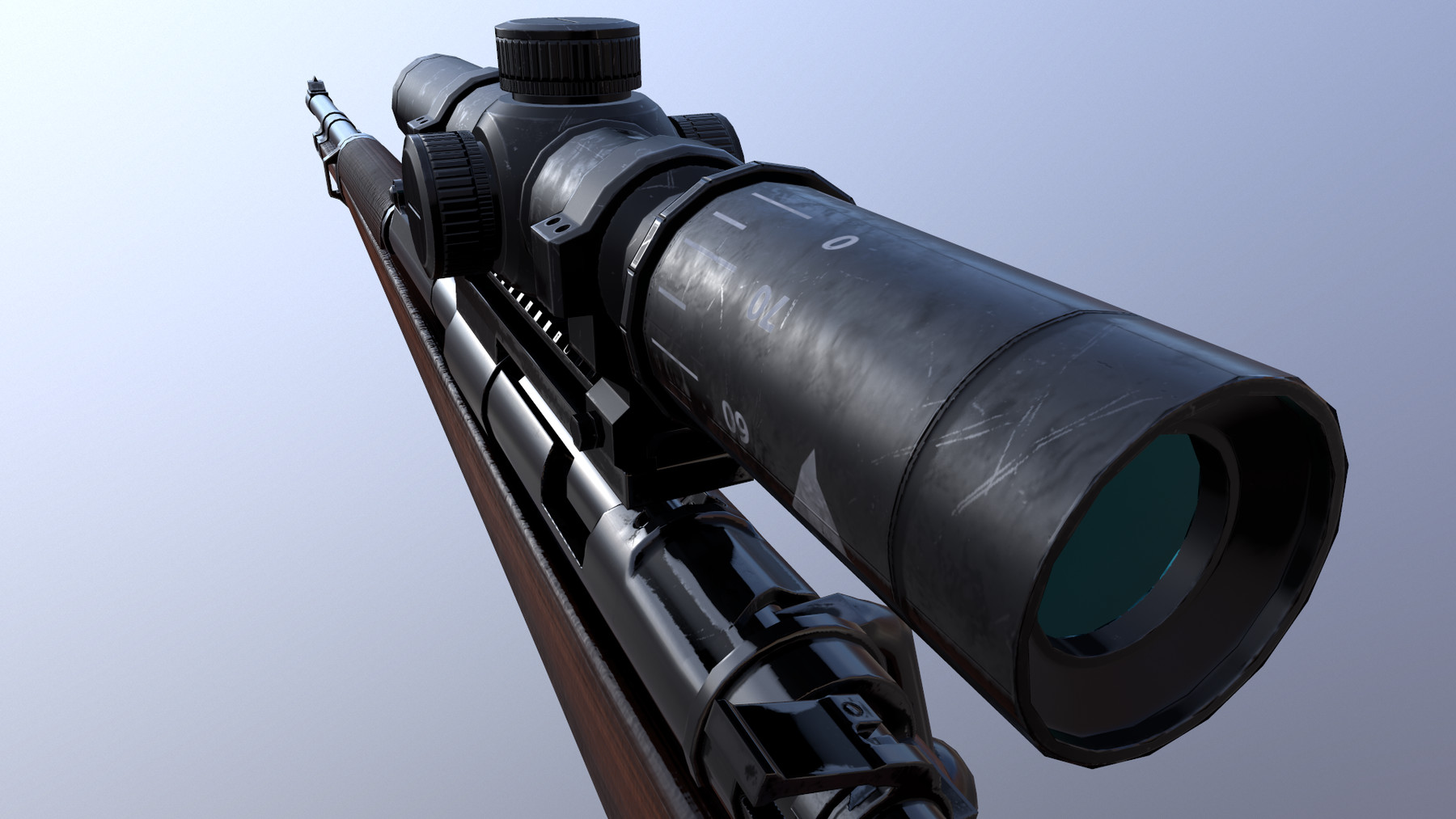 ArtStation - Kar98K With Bullet Loop and 8x Scope | Game Assets