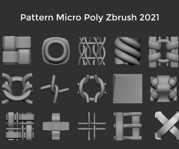 ArtStation - Pattern Micro Poly Zbrush 2021 | Resources