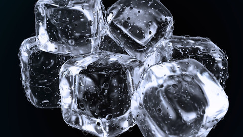 ArtStation - Realistic Ice cubes 3D model | Resources