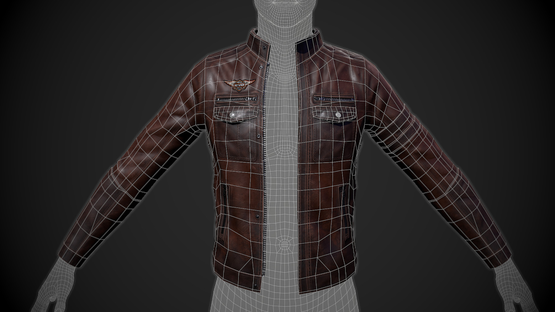 ArtStation - Jacket Leather - Game Asset / Low + High | Game Assets