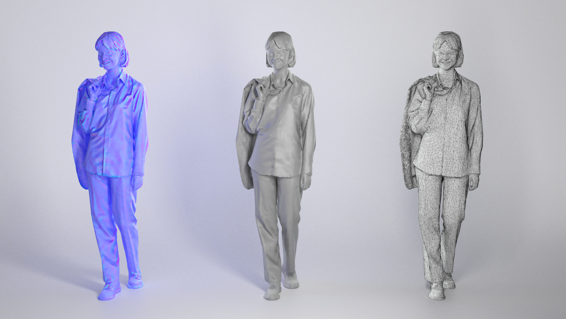 ArtStation - Cute woman in a suit smiling 214 | Game Assets