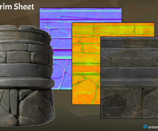 ArtStation - Stylized Trim Sheet | Resources