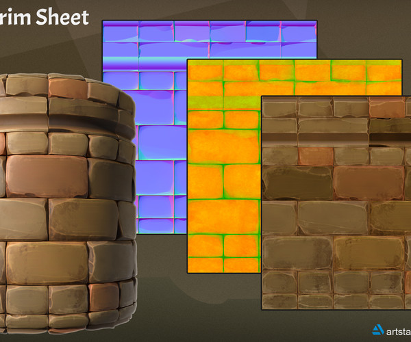 ArtStation - Stylized Trim Sheet | Game Assets