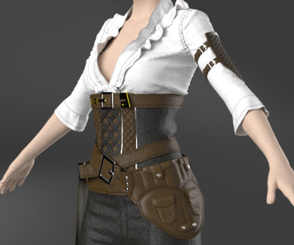 ArtStation - Female War Outfit - 50 Marvelous Designer and Clo3D | Game ...