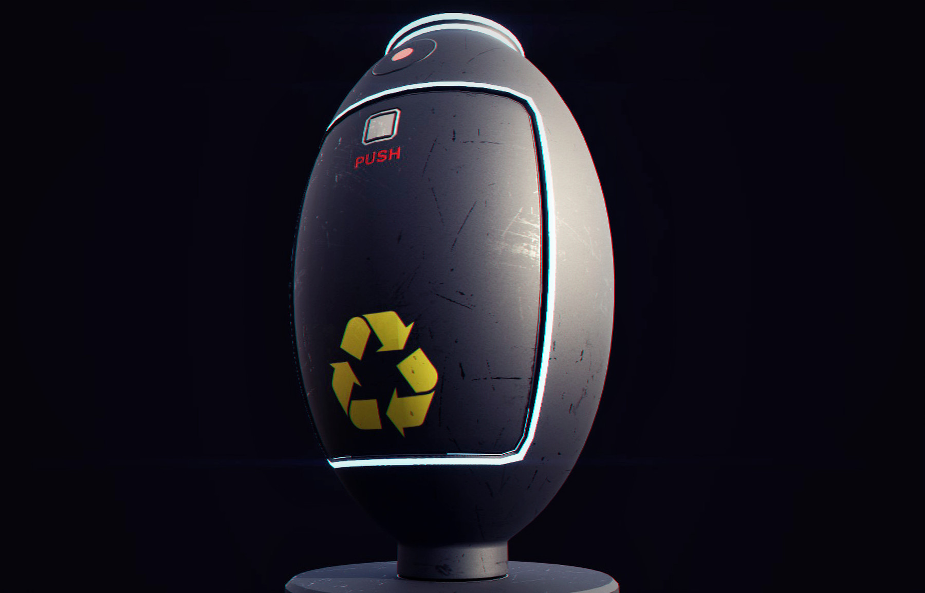 ArtStation - SciFi Trash Can - Real Time/3D Asset/4k Textures/Files(MB ...