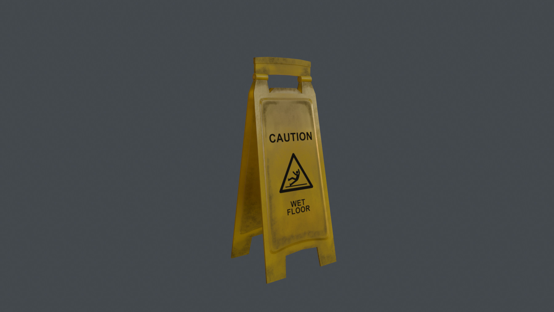 ArtStation - Caution Wet Floor Sign - 4K Textures - Lowpoly PBR | Game ...