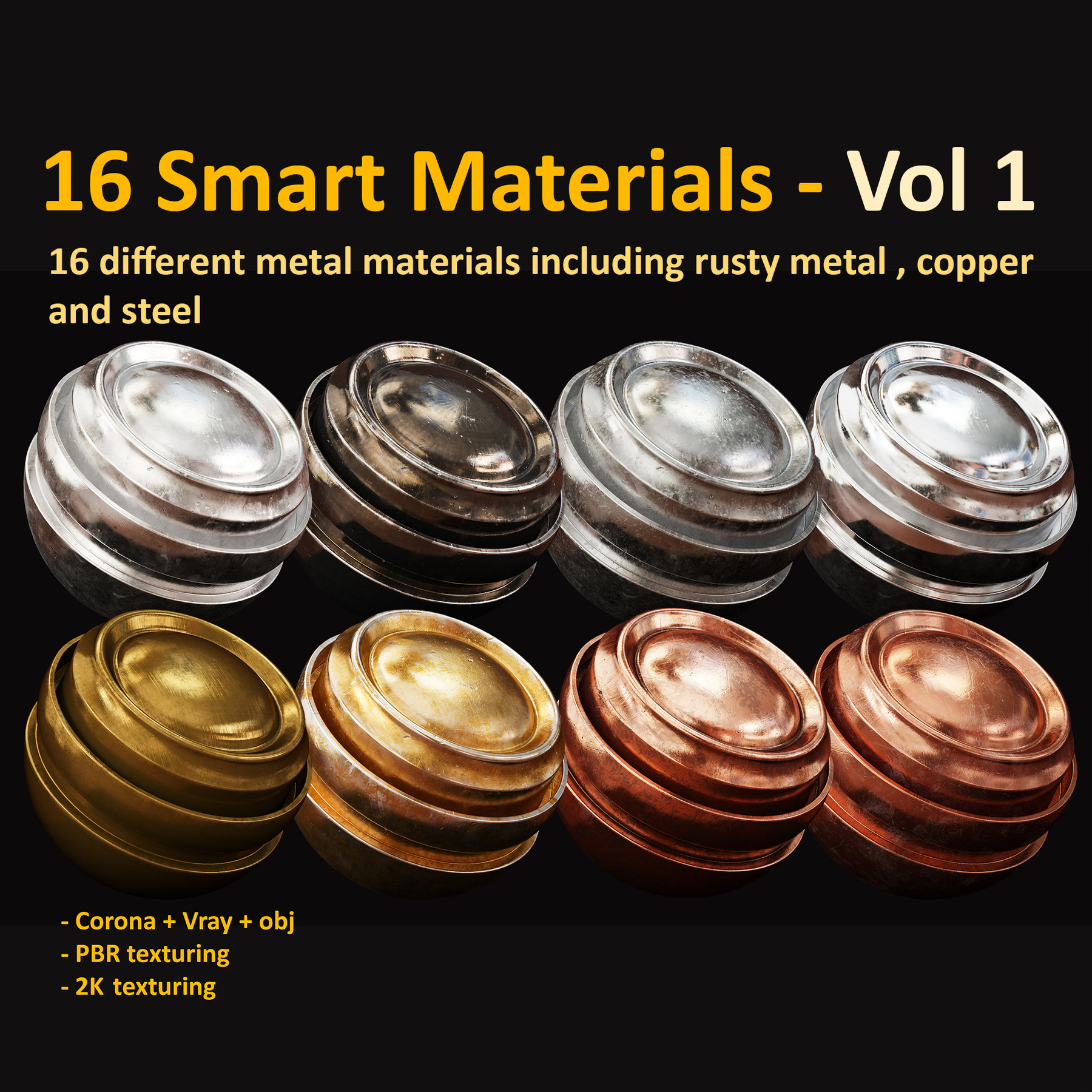 ArtStation - 16 Smart Materials _ Vol 1 | Resources