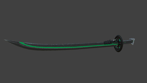 ArtStation - Corrupt Futuristic Samurai Sword Low-poly 3D Model | Game ...