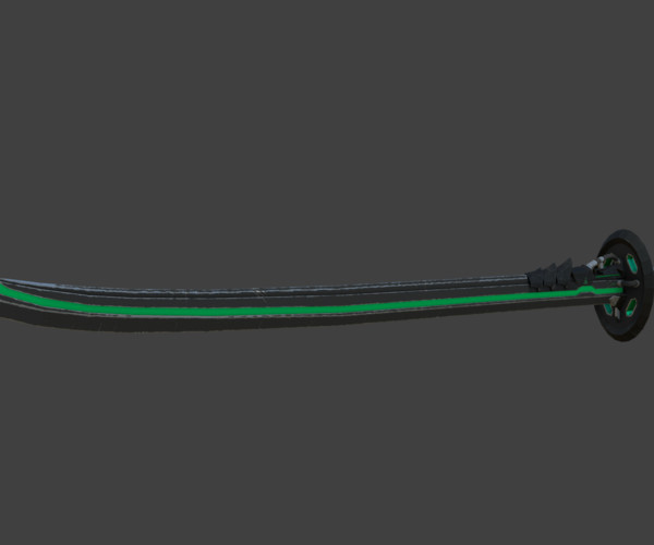 ArtStation - Futuristic Sci-Fi Samurai Sword 3 Low-poly 3D Model | Game ...