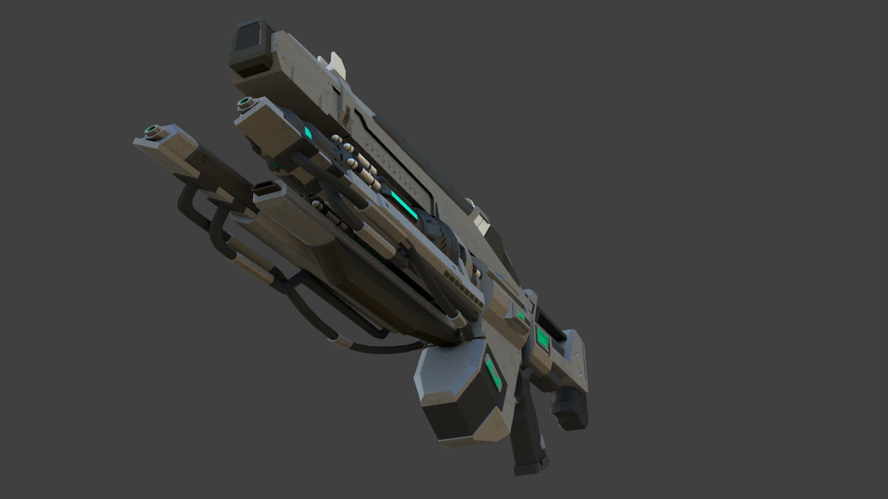 ArtStation - Sci-Fi Link Gun Low-poly 3D Model | Game Assets