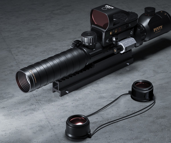 ArtStation - kitbash weapon+optics laser+camera night+phone gps+580 min ...