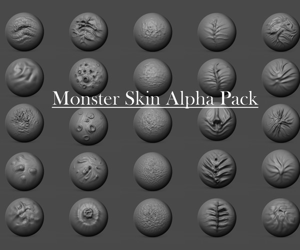 ArtStation - Monster Skin Alpha Pack | Brushes
