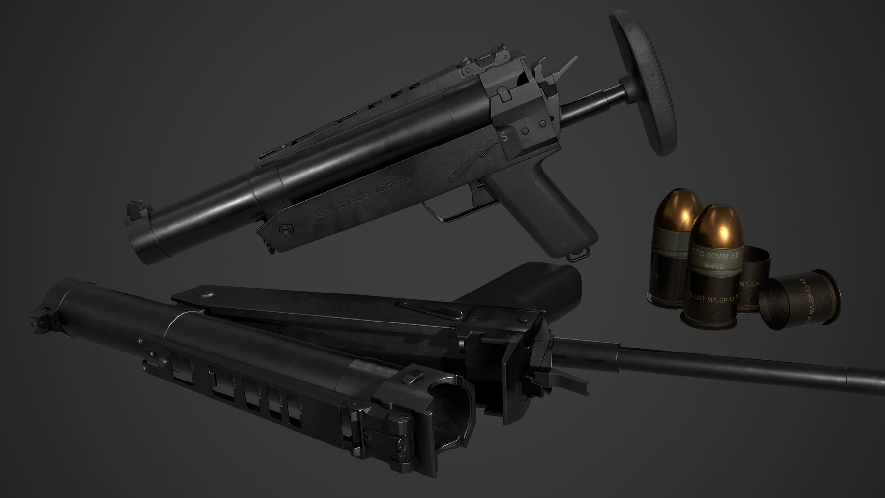 ArtStation - Heckler & Koch HK69A1 Grenade Launcher | Game Assets