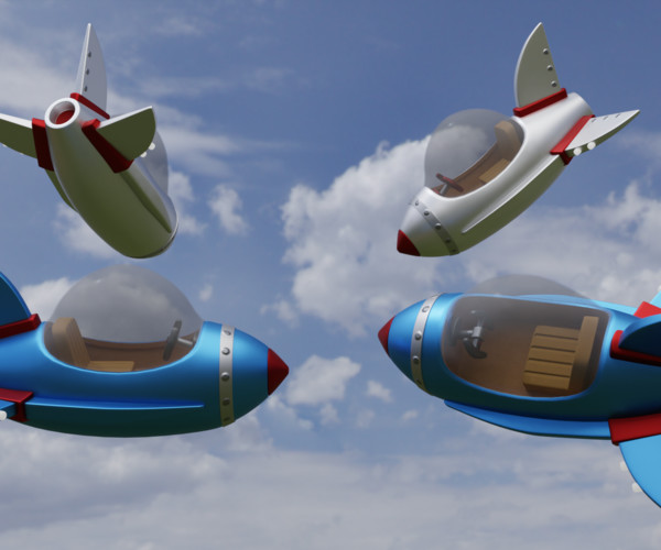 ArtStation - Spaceship Cartoon 3D Model | Game Assets
