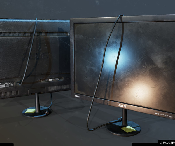 ArtStation - HD Monitor Free Prop + Project Files | Game Assets