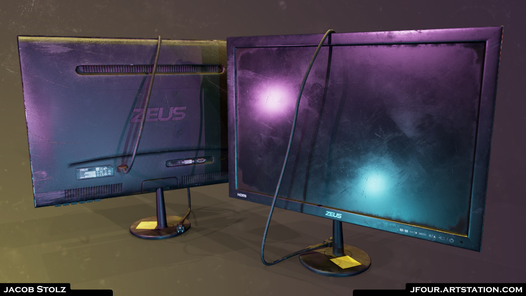 ArtStation - HD Monitor Free Prop + Project Files | Game Assets