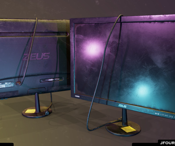 ArtStation - HD Monitor Free Prop + Project Files | Game Assets