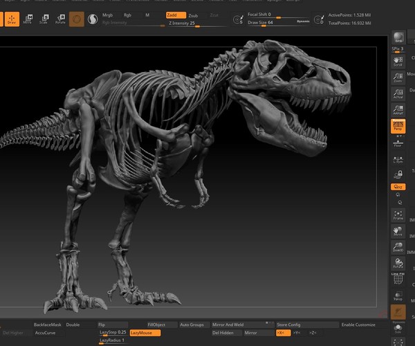 ArtStation - Dinosaur Sub Tyrannosaurus Rex Full Skeletons - SubRex ...