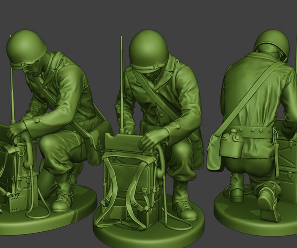 ArtStation - American engineer soldier ww2 Crouch3 A9 | Resources