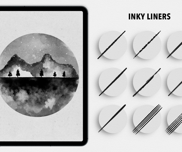ArtStation - INK BRUSHES FOR PROCREATE 5 | Brushes